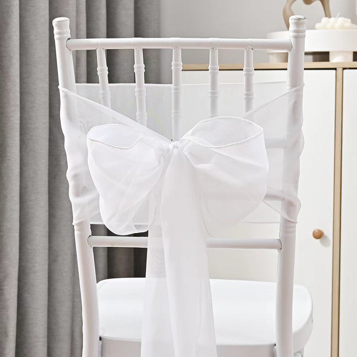 10PCS Polyester Chair Sashes for Wedding Banquet Party Decoration Chai ...