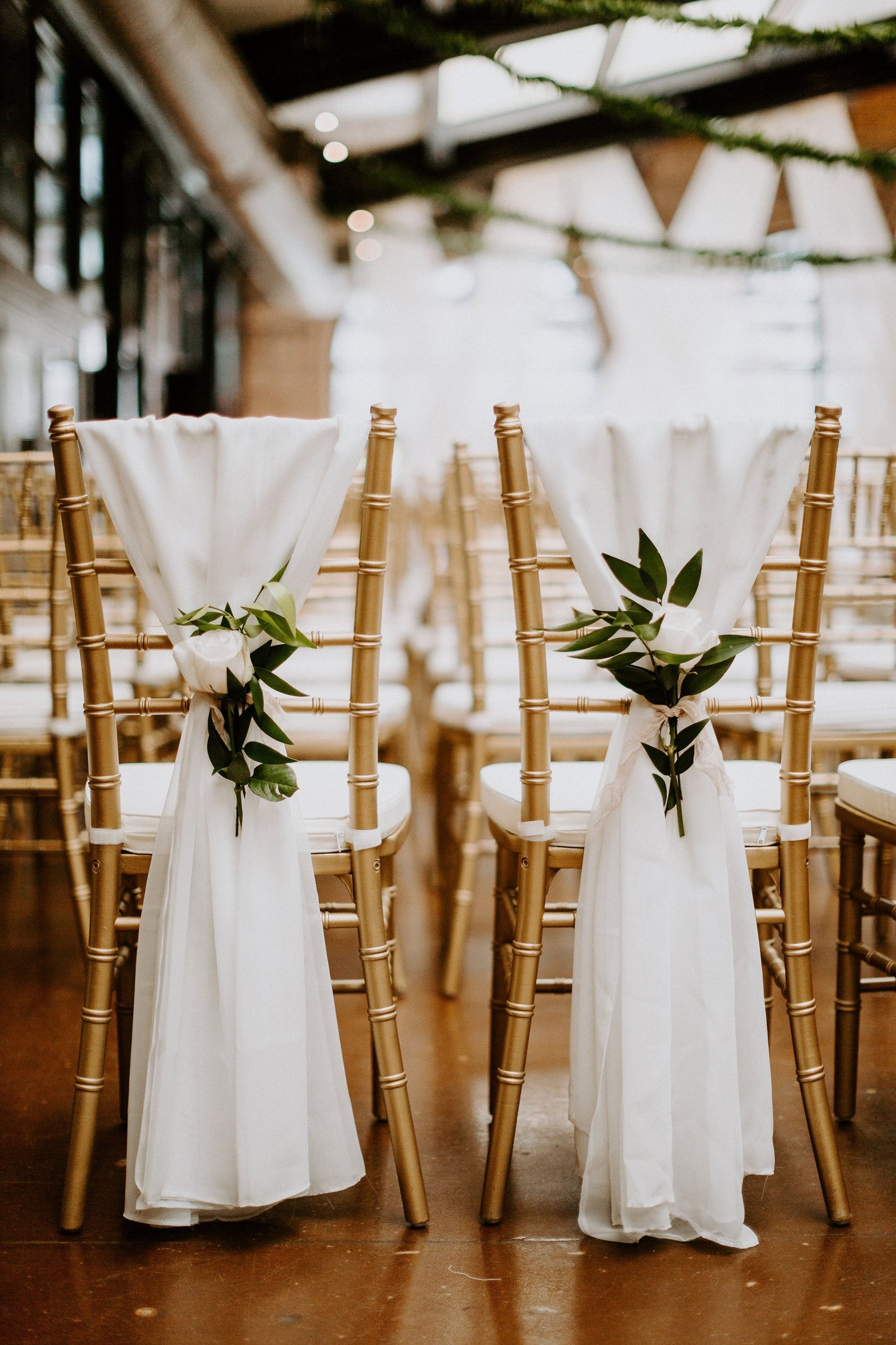 10PCS White Chiffon Wedding Chair Sashes Decorations with Ribbons – If ...