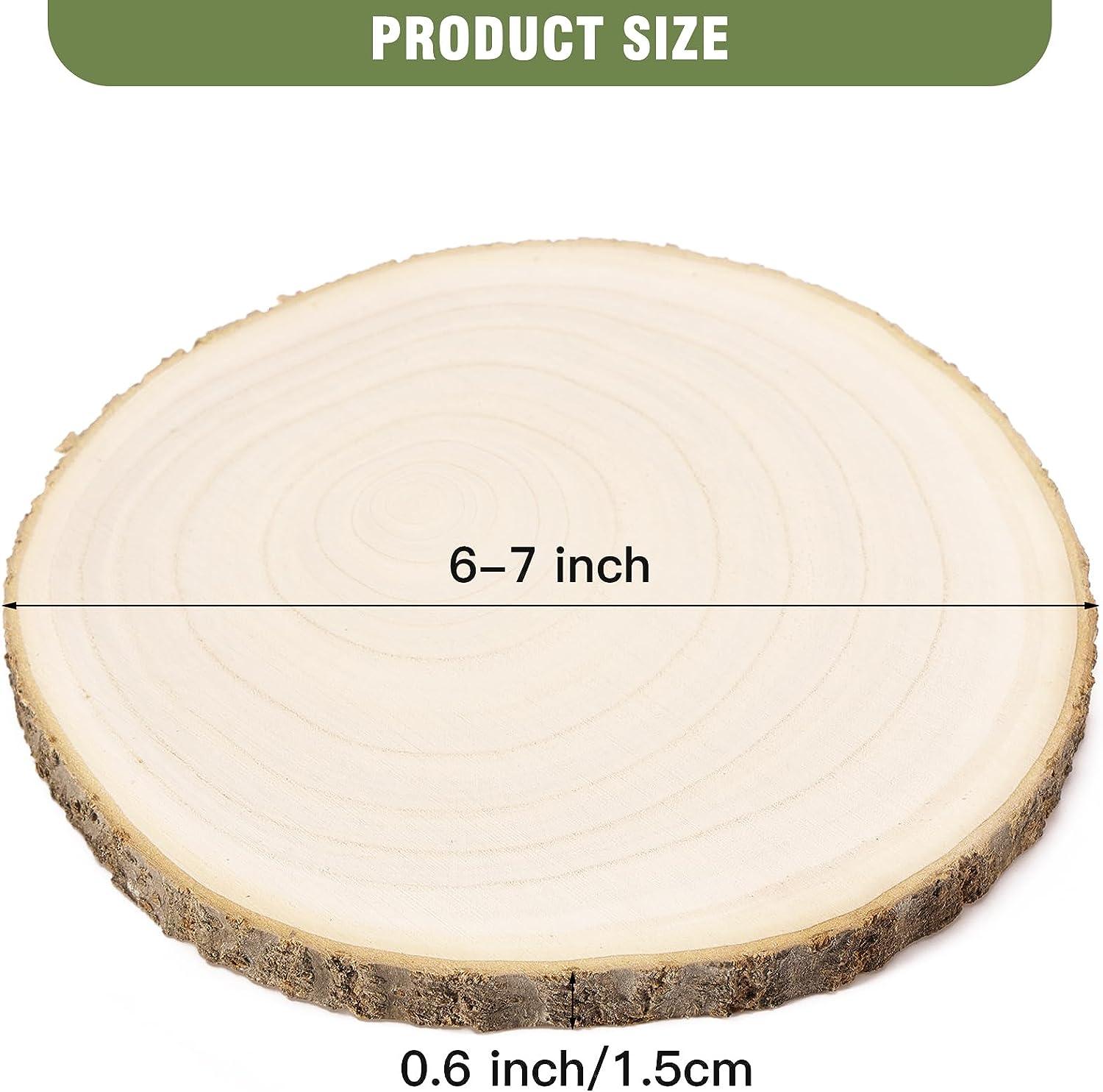10pcs 6-7 Inch Nature Wood Slice for Weddings, Wood Slice Centerpieces ...