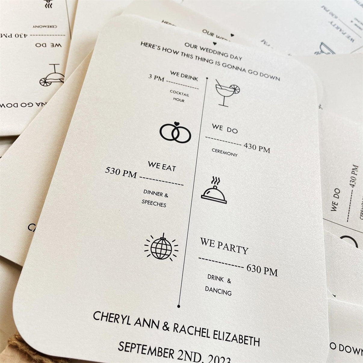 50PCS Wedding Program Fans/ Rustic Minimalist Outdoor Wedding / DIY We ...