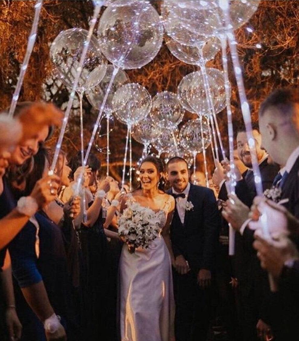 Make Your Wedding Send Off Shine with Reusable Light up LED Balloons ...