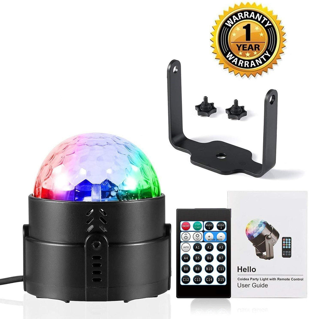 15 Colors Disco Light Ball, Sound Activated Strobe Light With Remote C ...