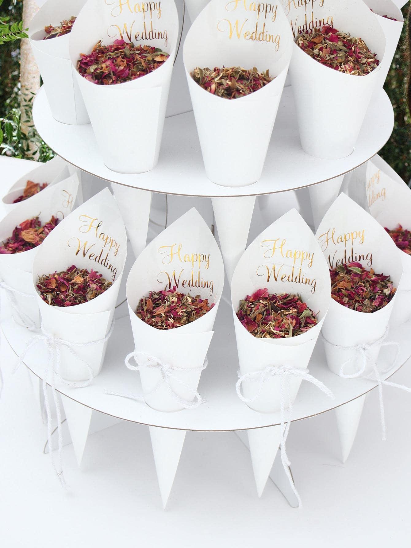 57pcs Flower Paper Cone Holder Set, Modern Paper Cone Holder Set For W ...