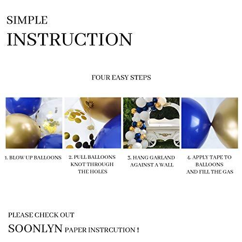 Navy Blue and Gold Balloons 130 Pcs 12 Inch Confetti Balloons White La – If you say i do