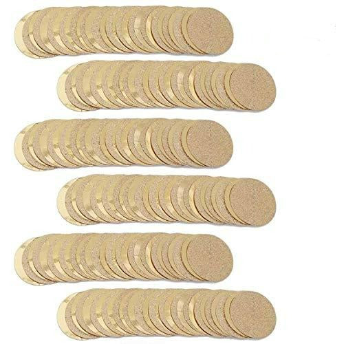 6 Pcs Glitter Champagne Gold Paper Circle Dots Garland (52 Feet) Party ...