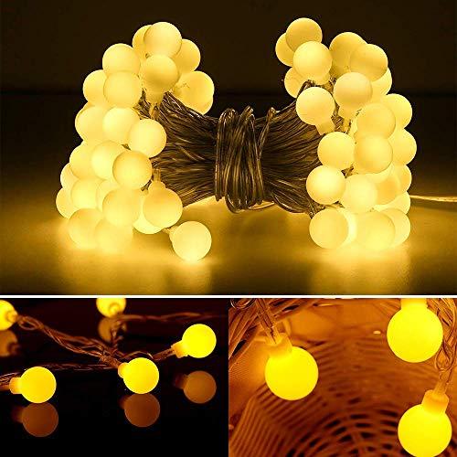 Extendable LED Globe String Lights, 43ft 70 LED Indoor String Light Pl ...