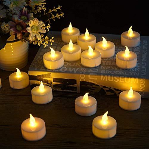 Tea Lights, 100 Pack Flameless LED Tea Lights Candles Flickering Warm ...