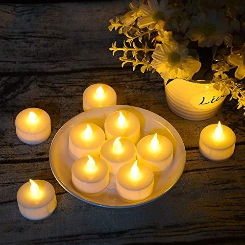 Tea Lights, 100 Pack Flameless LED Tea Lights Candles Flickering Warm ...
