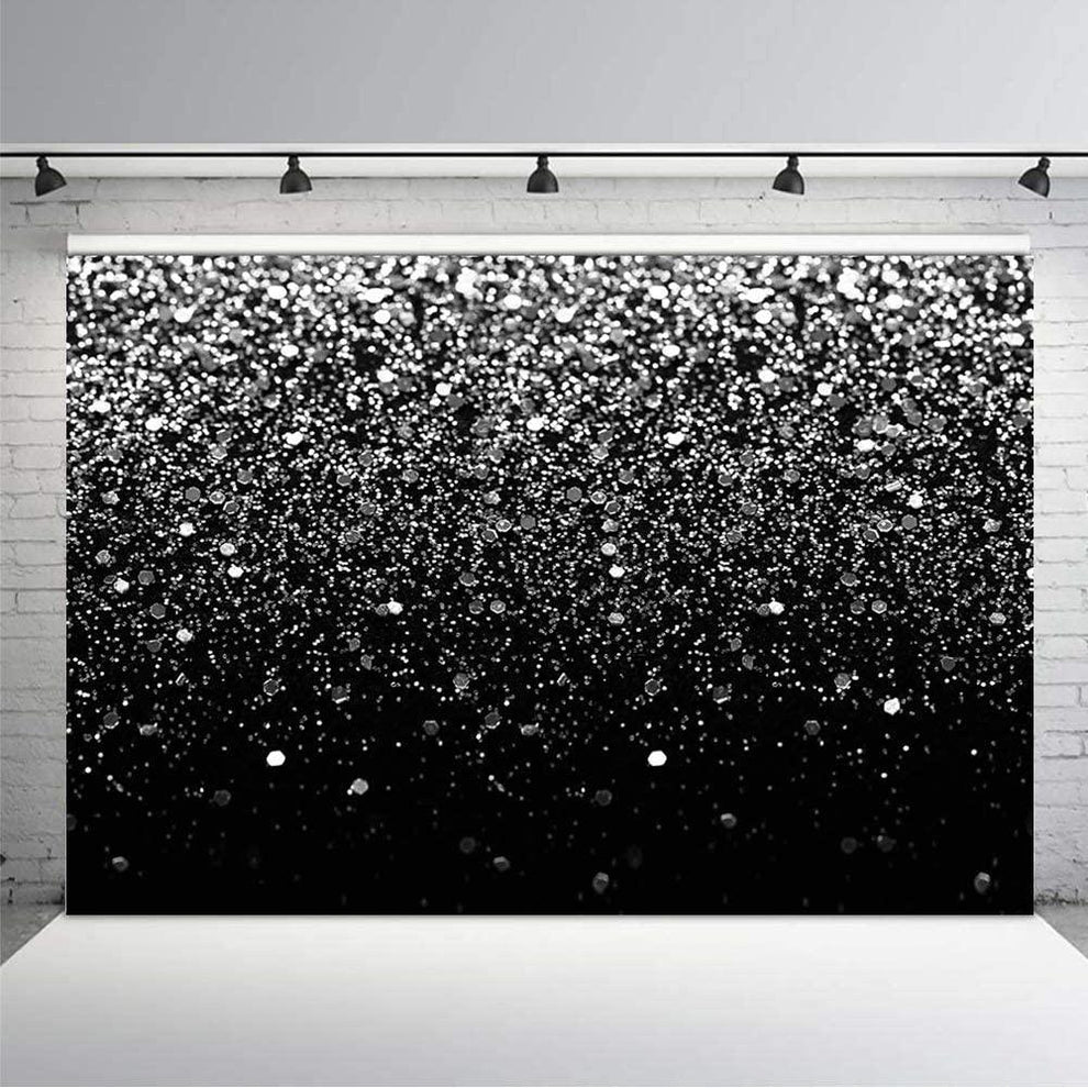 Silver Black Backdrop Birthday Party Silver Black Themed Photography B ...