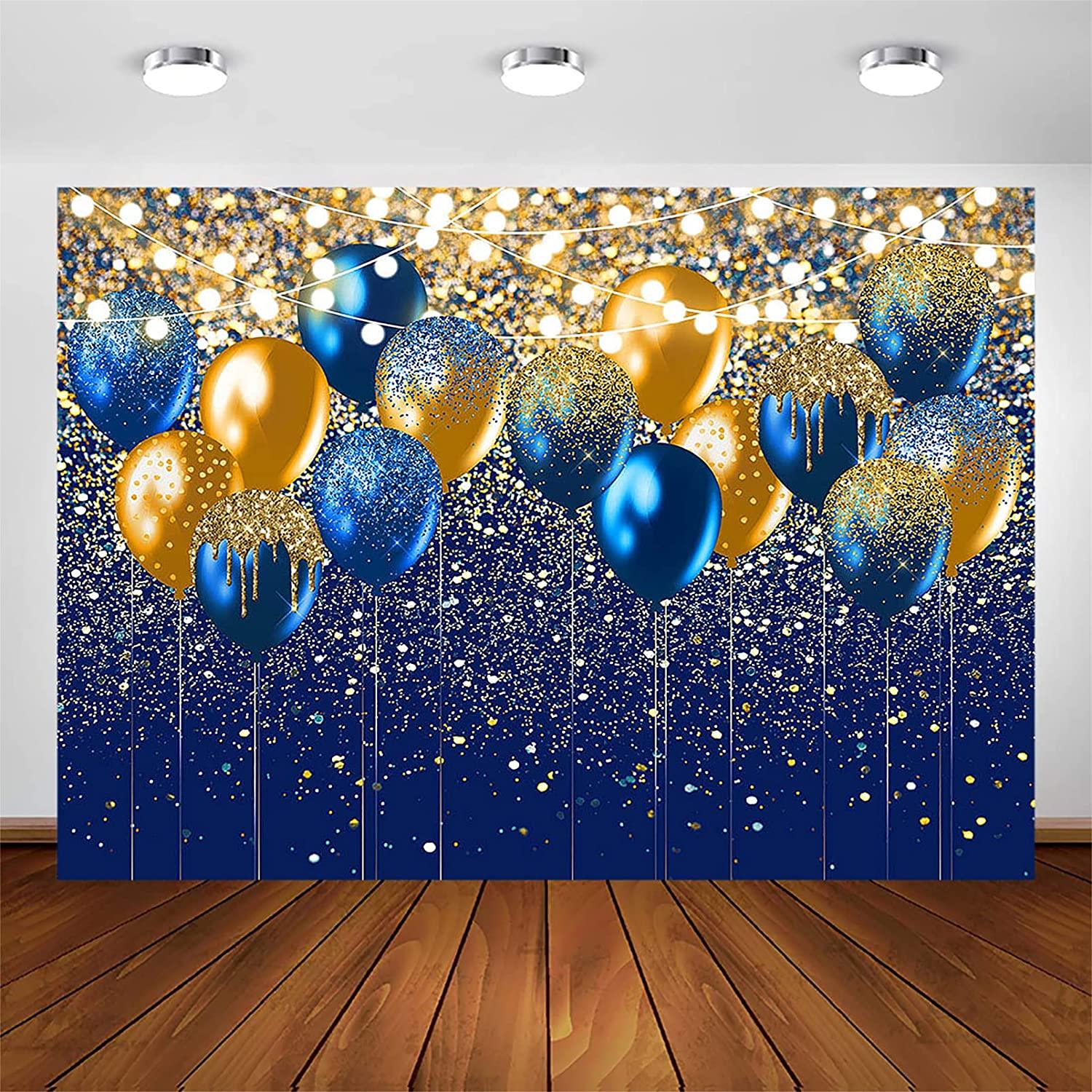 Royal Blue Glitter Backdrop for Birthday Wedding Prom Graduation Photo ...