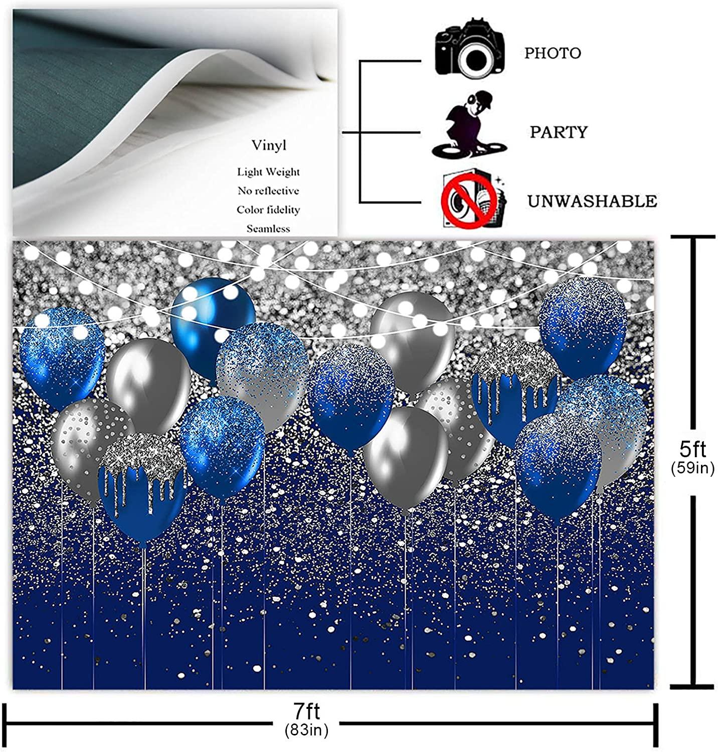 Royal Blue Glitter Backdrop for Birthday Wedding Prom Graduation Photo ...