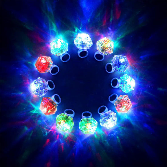 LED Light Up Jewel Engagement Party Rings / Bachelorette/ Wedding Part ...