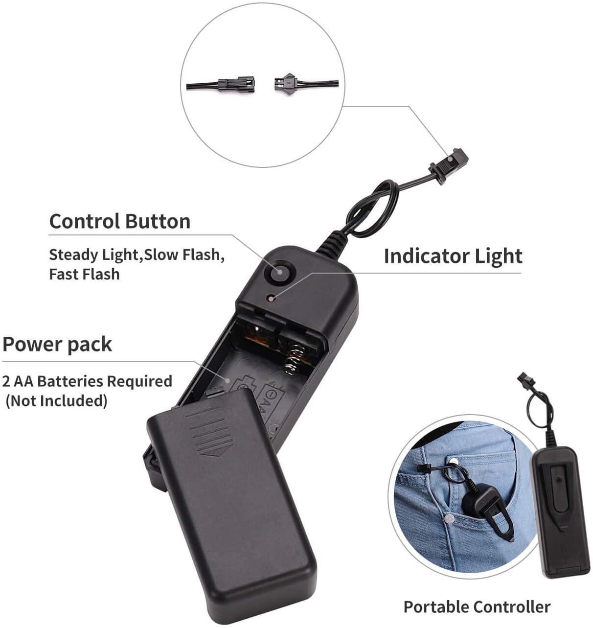 Scary Halloween Disguise, LED Light up DisguiseMask Cosplay, Glowing i ...
