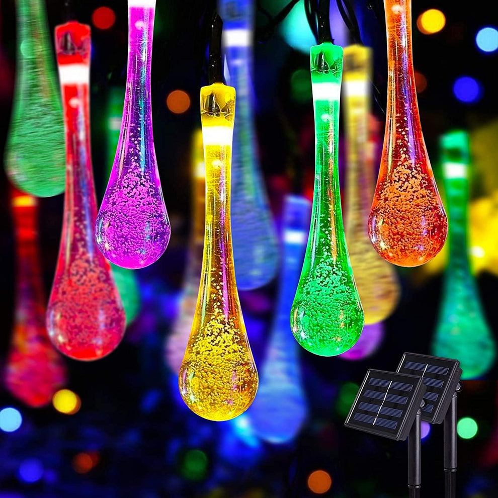 Solar-Powered Raindrop String Lights – If you say i do