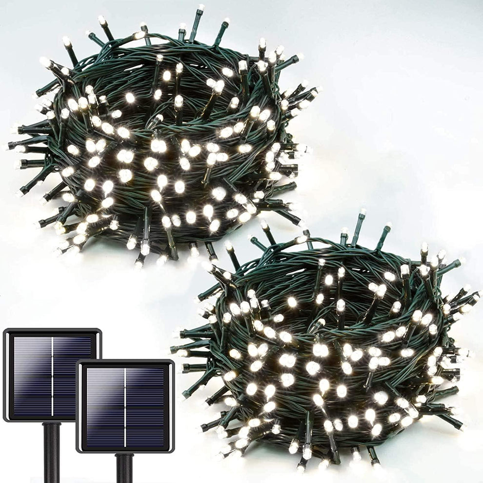 72ft 200 Outdoor LED Solar String Lights, Waterproof 8 Modes Solar Tre ...